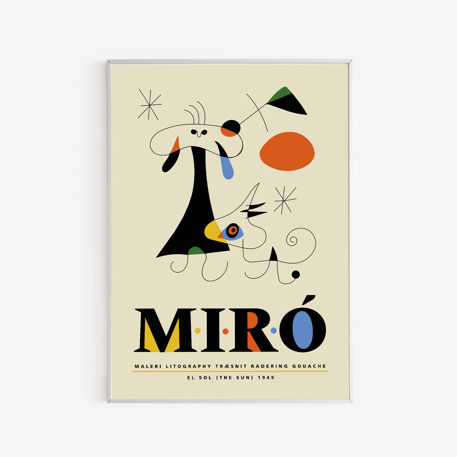 Joan Miro Poster - Miro Exhibition Print - Maleri Litografi ...