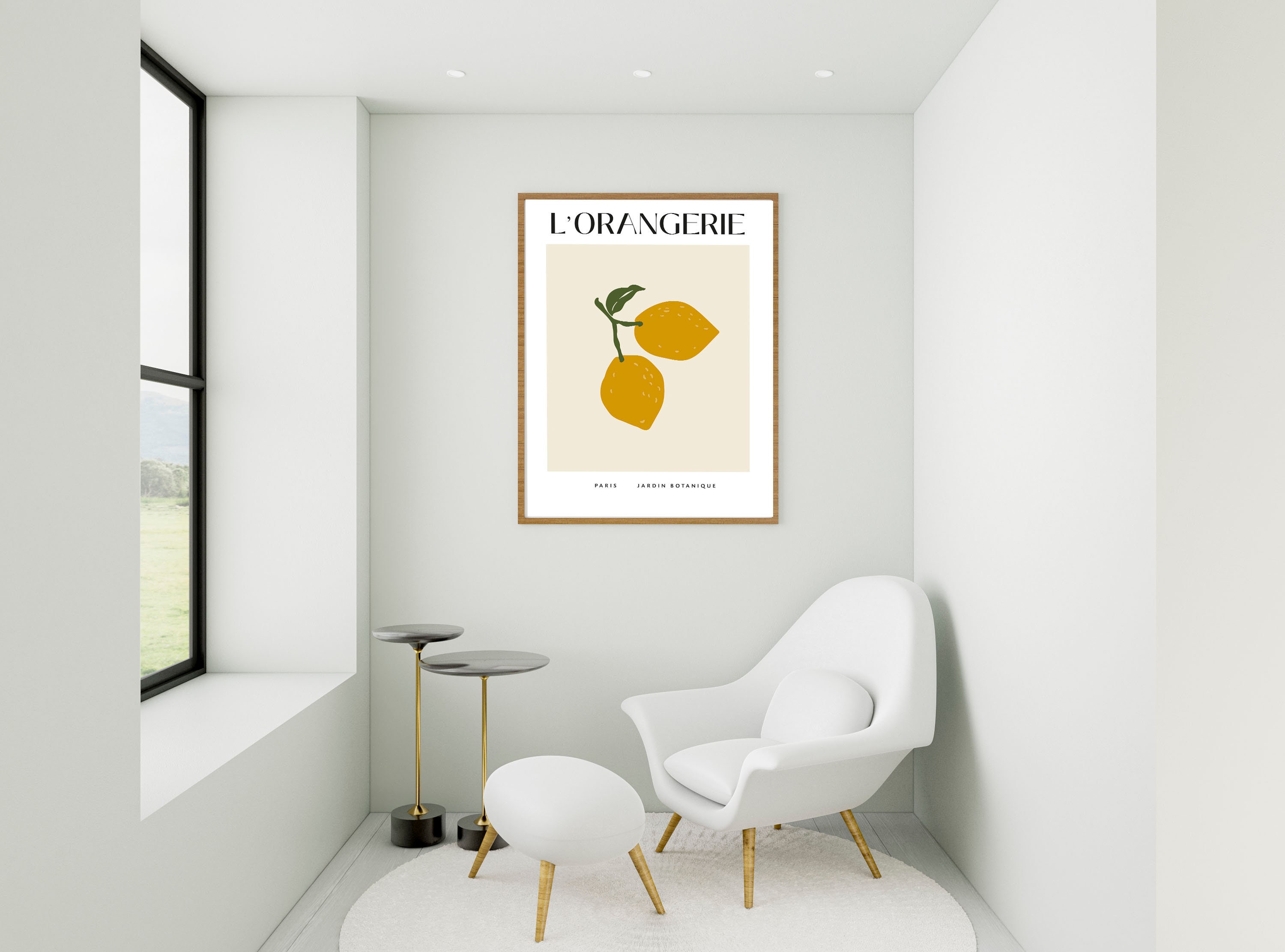 Abstract Orange Poster Abstract Botanical Print Typography - Etsy