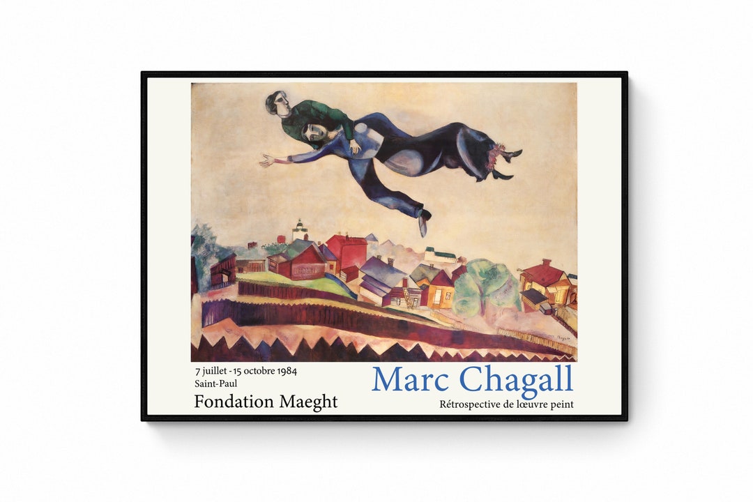 Marc Chagall - Retrospective - Exhibition Poster - La Passeggiata - the ...