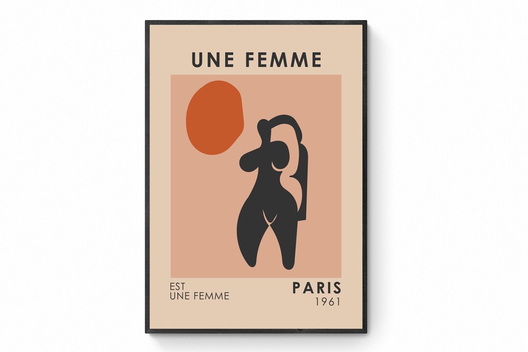 Une Femme Est Une Femme - Woman Poster- Abstract Vintage Ad - French ...