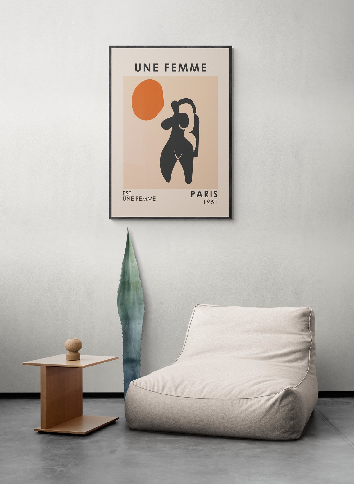 Une Femme Est Une Femme Woman Poster Abstract Vintage Ad - Etsy