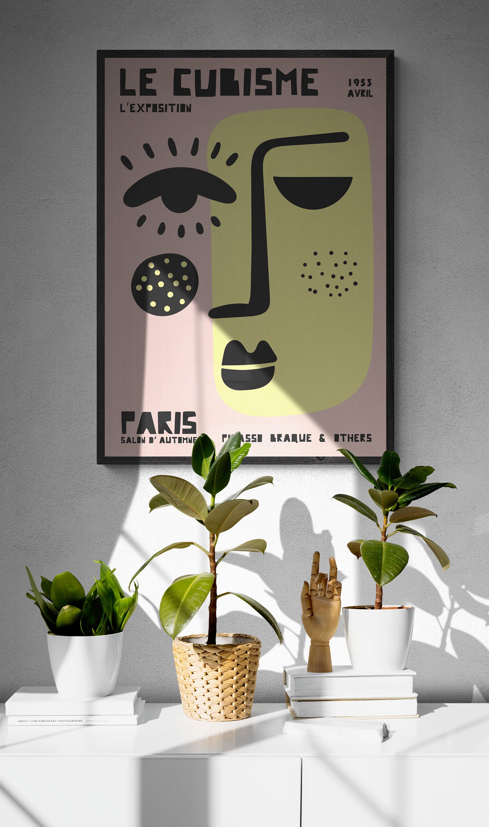 Le Cubisme Abstract Poster Exhibiton Poster Mid-century Minimal Oneline ...