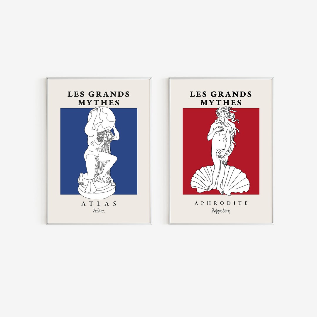 Greek Goddess Set of 2 - Aphrodite Sea Shell Poster- the Birth of Venus ...