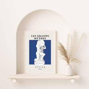 Greek Mythology Poster: Atlas, Titan Artwork (digital Download) - Etsy