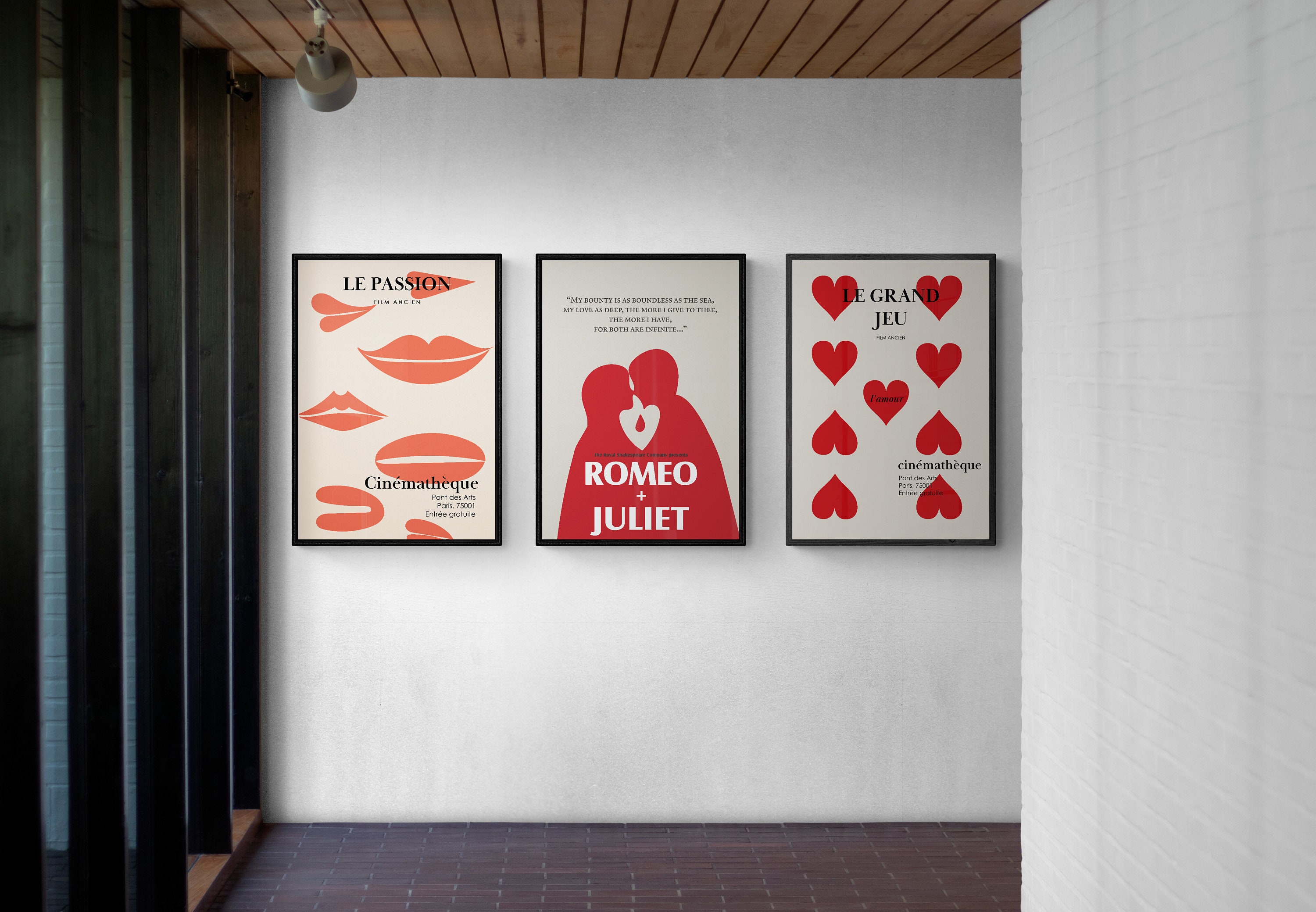 Vintage Movie Poster Set: Romeo & Juliet, Le Passion, Le Grand Jeu ...