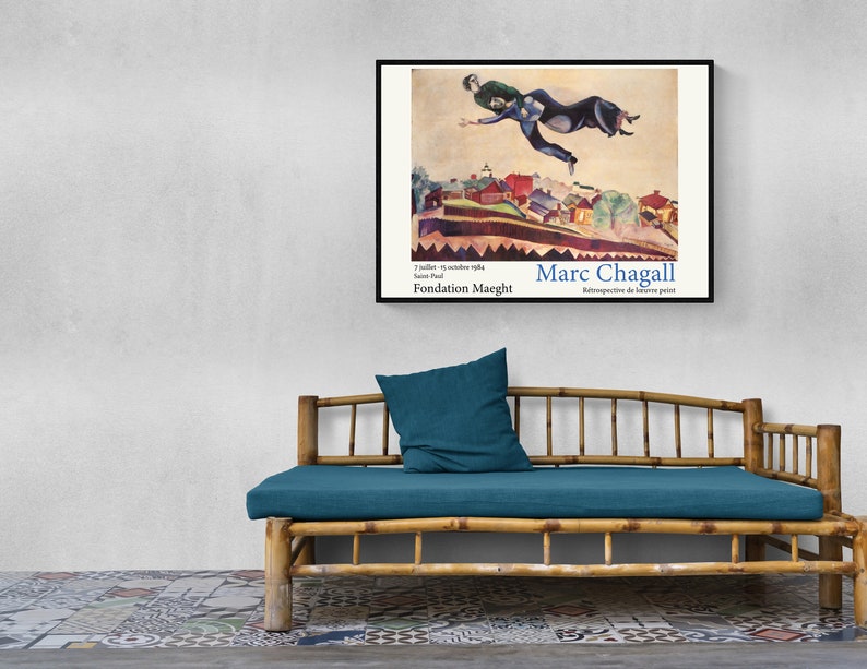 Marc Chagall - Retrospective - Exhibition Poster - La Passeggiata - the ...