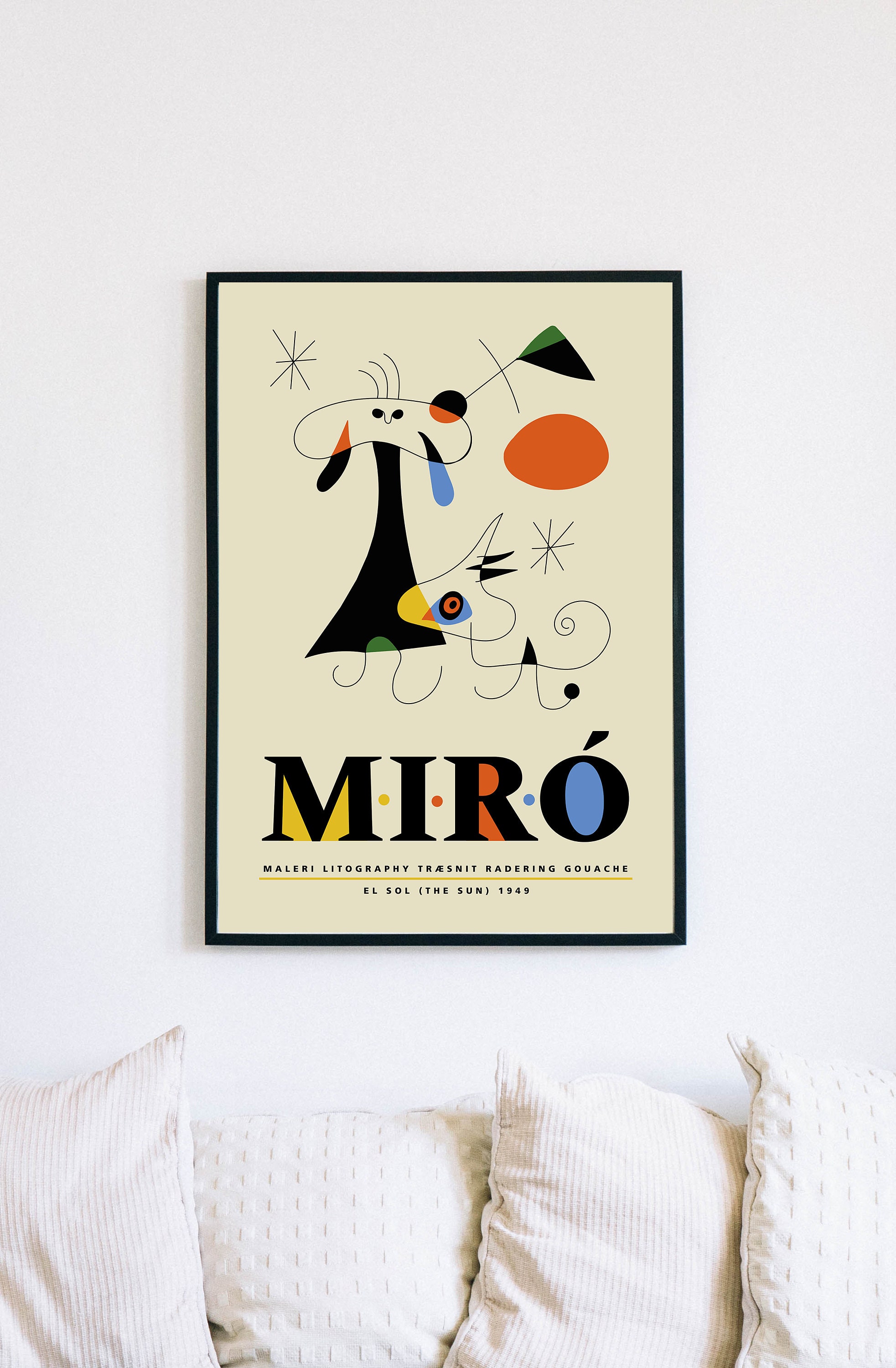 Joan Miro Poster - Miro Exhibition Print - Maleri Litografi ...