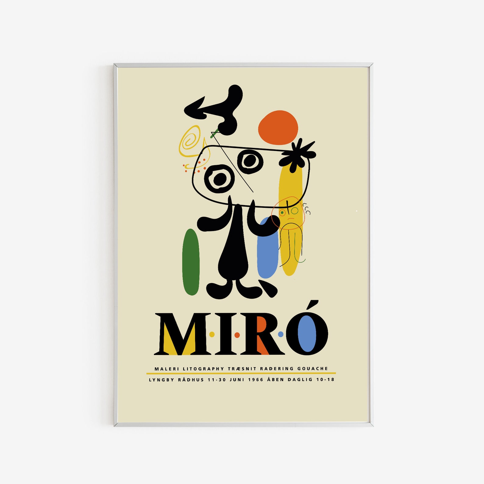 Joan Miro Poster Miro Exhibition Print Maleri Litografi - Etsy