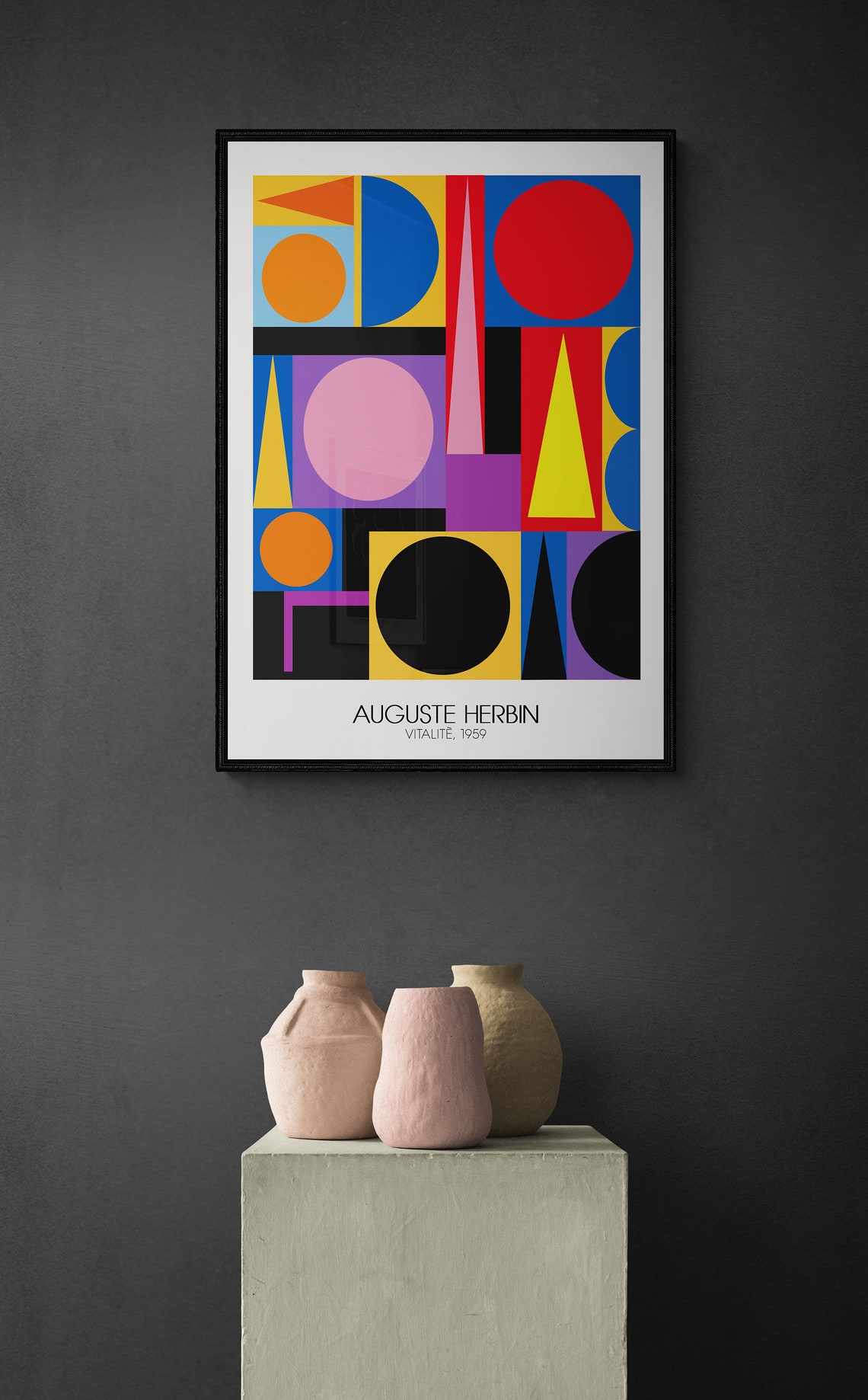 Auguste Herbin Print Vitalité 1959 Geometric Wall Art - Etsy