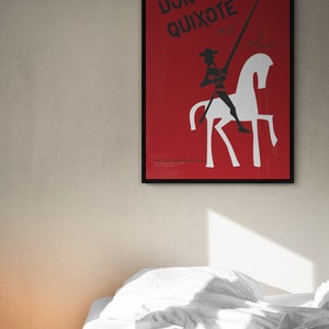 Don Quixote De La Mancha - Cervantes - Theatre Ballet Poster - Red ...
