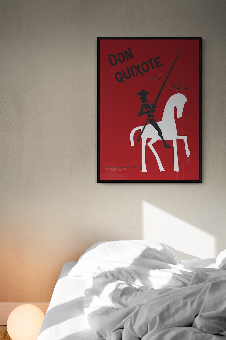 Don Quixote De La Mancha - Cervantes - Theatre Ballet Poster - Red ...