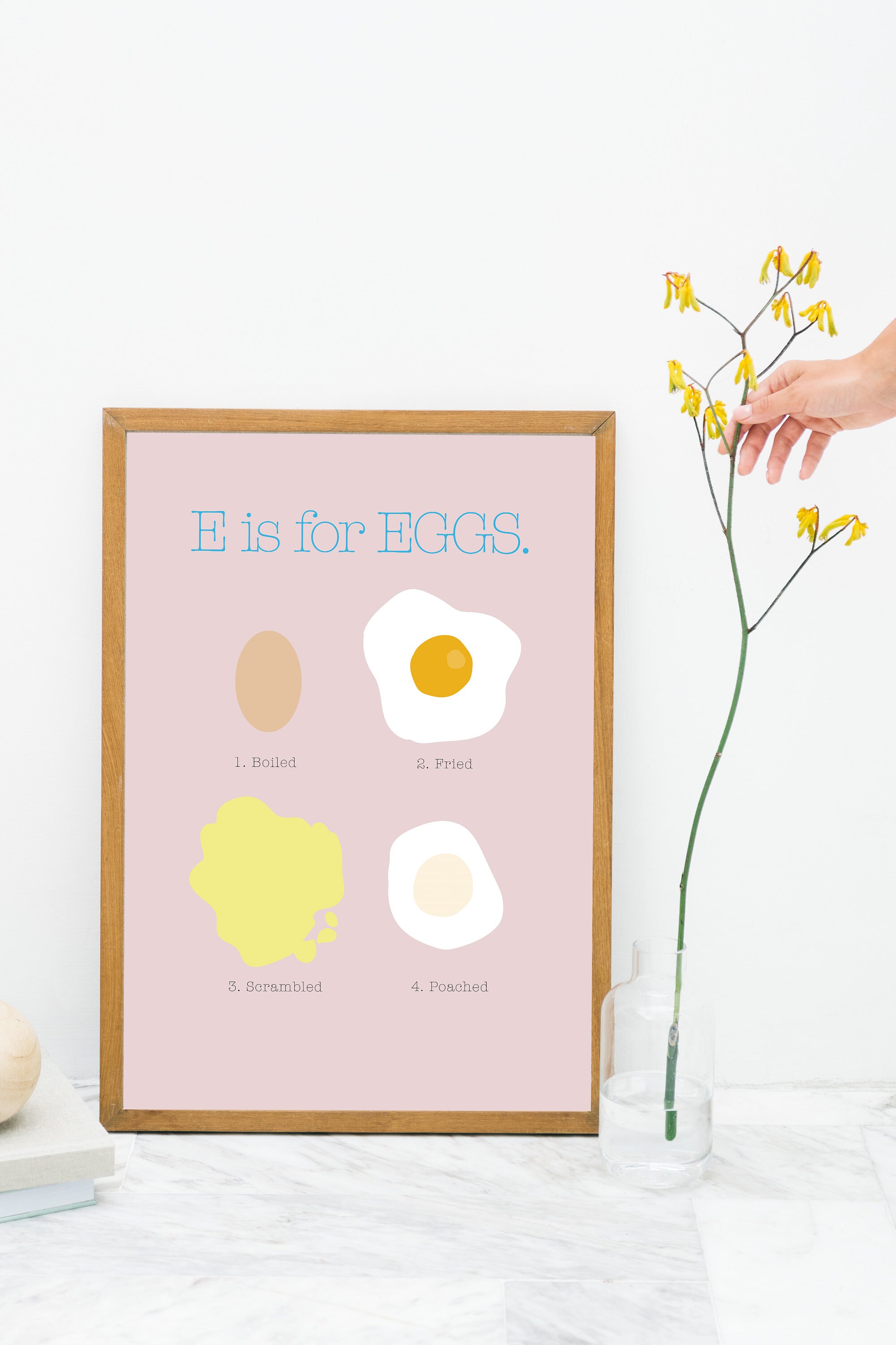 E is for Eggs Egg Poster Kitchen Poster Omelette Food | Etsy