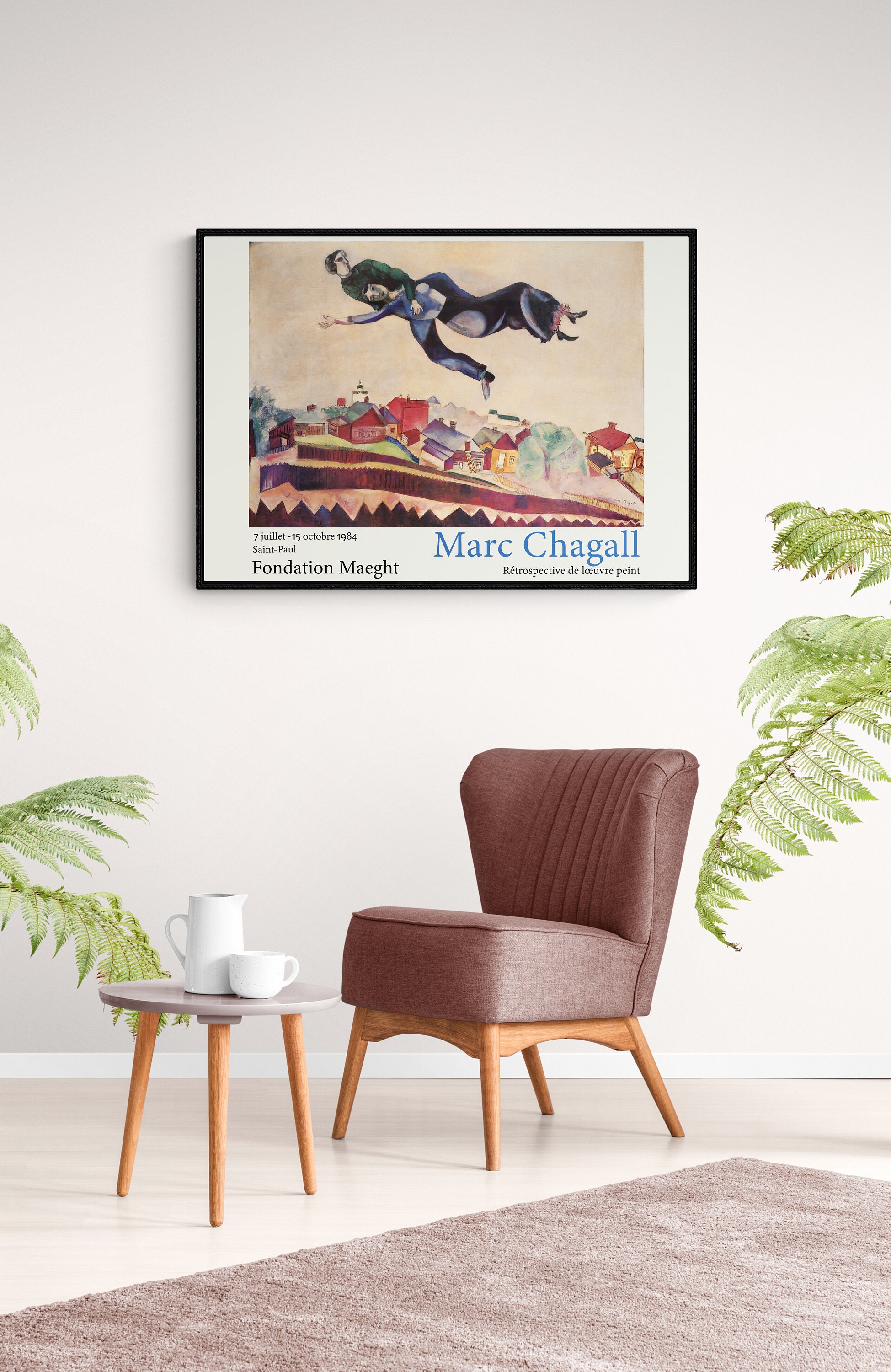 Marc Chagall - Retrospective - Exhibition Poster - La Passeggiata - the ...