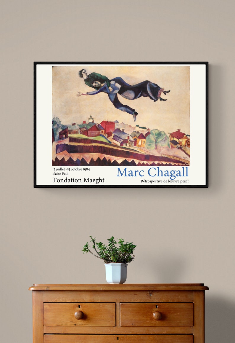 Marc Chagall - Retrospective - Exhibition Poster - La Passeggiata - the ...
