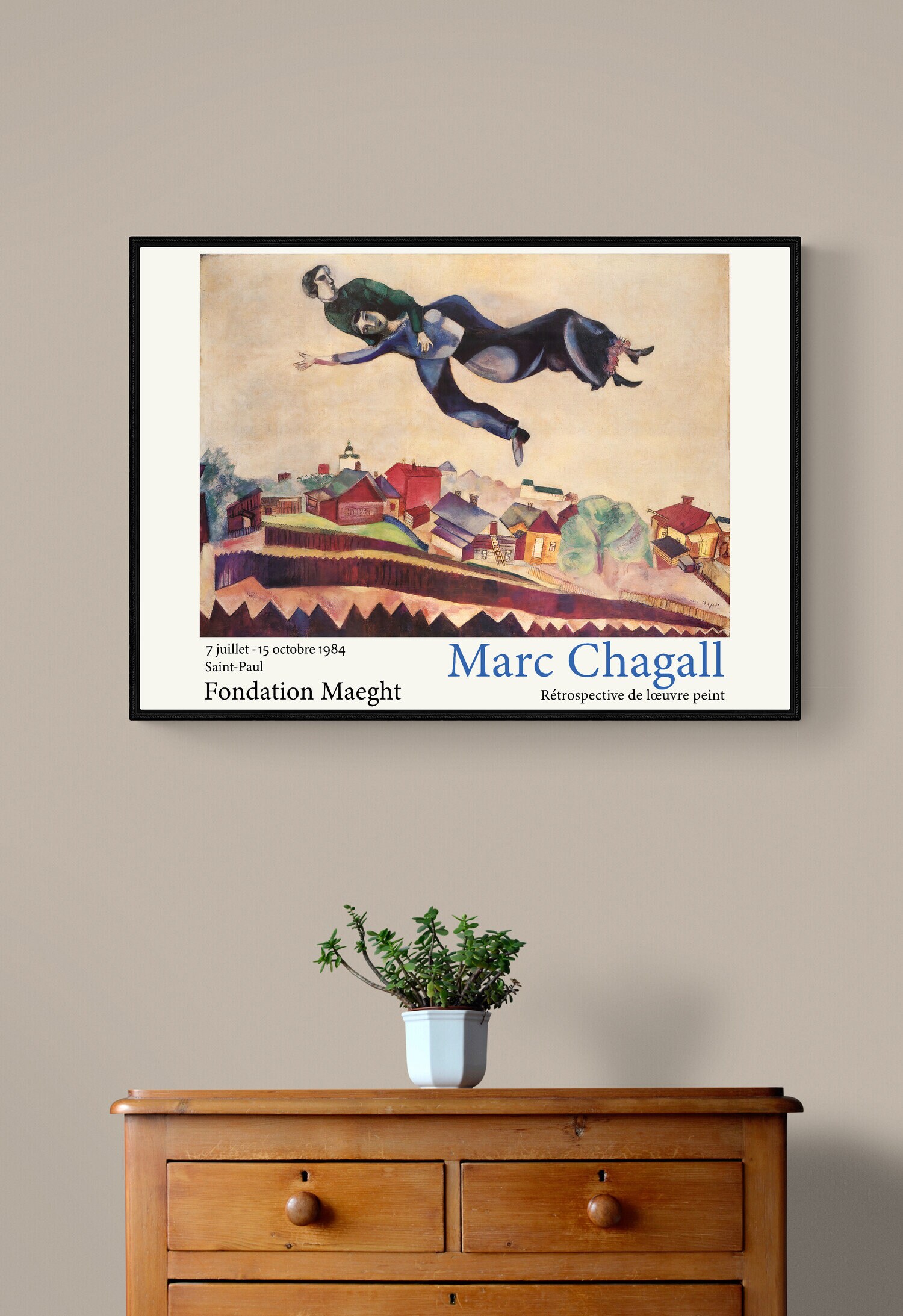 Marc Chagall - Retrospective - Exhibition Poster - La Passeggiata - the ...