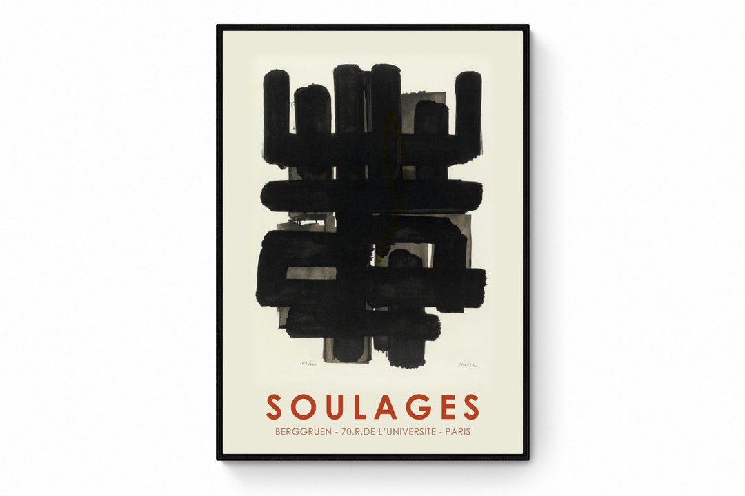 Pierre Soulages - Berggruen Paris - Abstract Artwork - Mid Century ...
