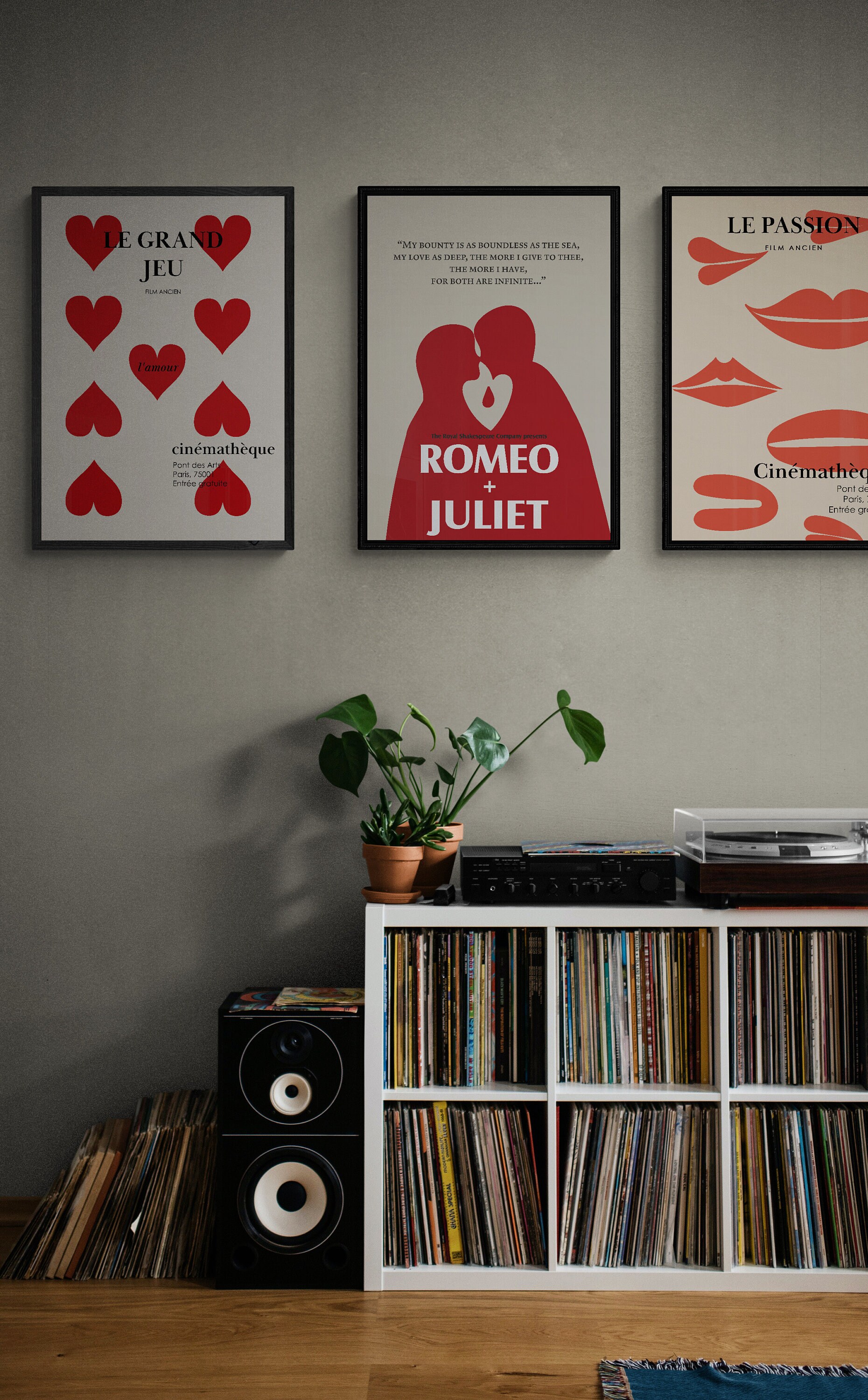 Vintage Movie Poster Set: Romeo & Juliet, Le Passion, Le Grand Jeu ...