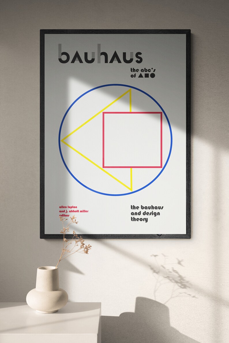 Bauhaus Geometric Shapes Poster: Mid-century Modern Art (digital ...