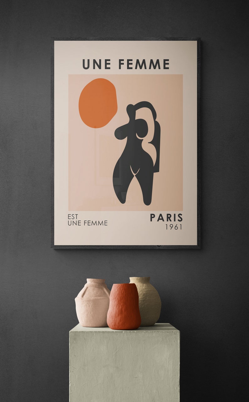 Une Femme Est Une Femme - Woman Poster- Abstract Vintage Ad - French ...