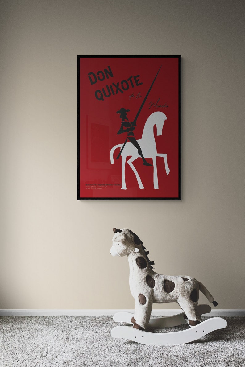Don Quixote De La Mancha - Cervantes - Theatre Ballet Poster - Red ...