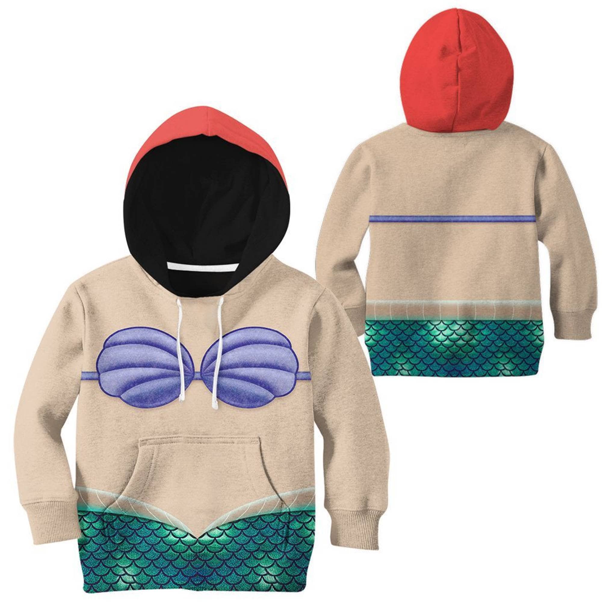 Disney The Little Mermaid 3D Hoodie, Costume Halloween Cosplay 3D ...