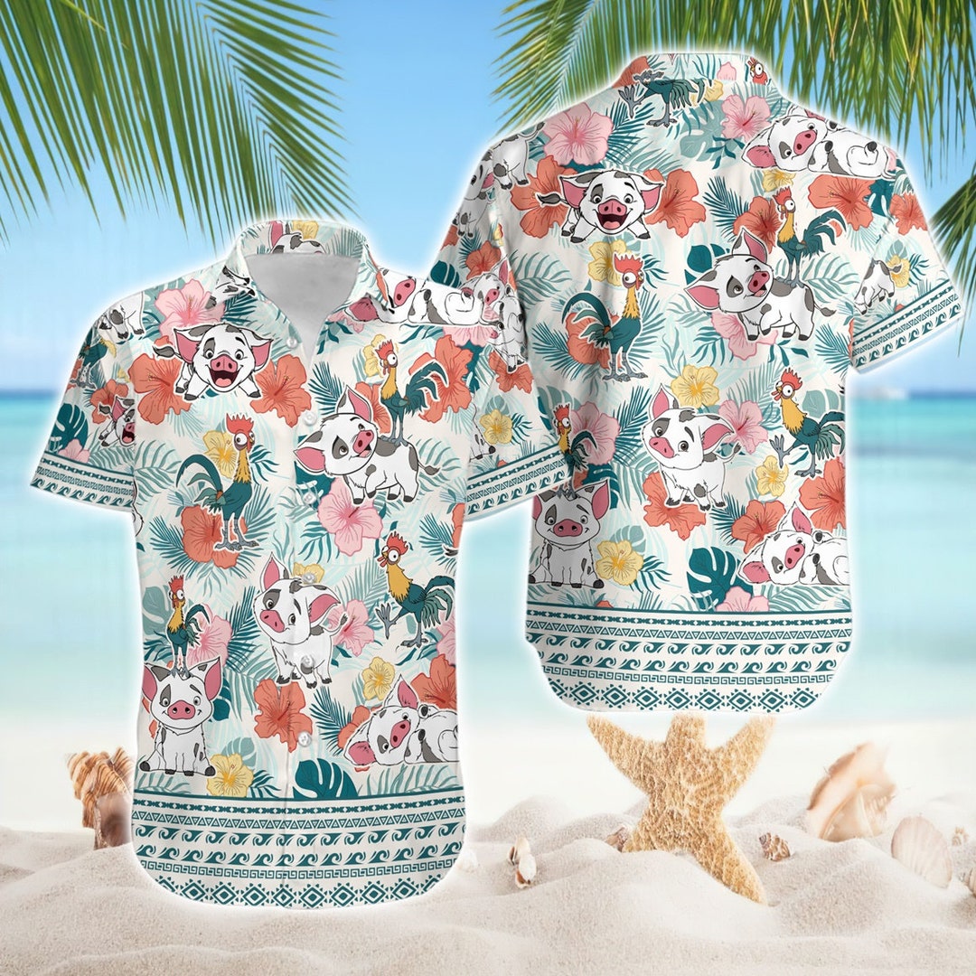 Disneyland Moana Hawaiian Shirt, Hei Hei Pua Hawaii Shirts, Summer ...