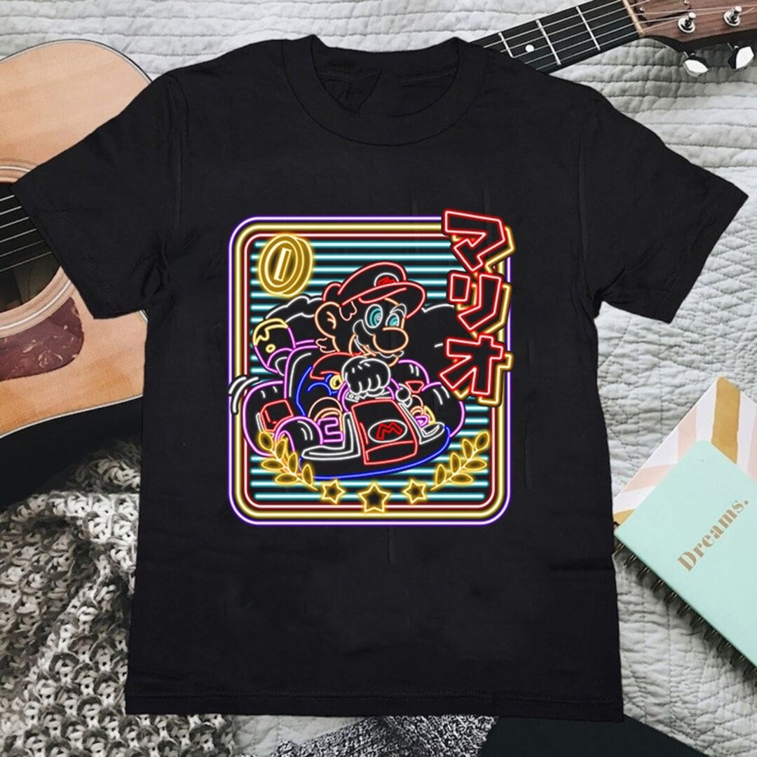 Super Mario Neon Kart Shirt, Super Mario Kart Shirt, Mario Video Game ...