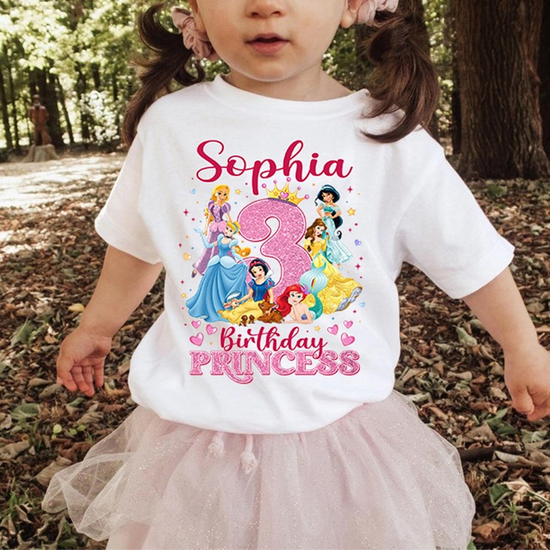 Disneyland Princess Birthday Girl Shirt, Princess Birthday Shirt, Girls Birthday Shirt, Custom ...