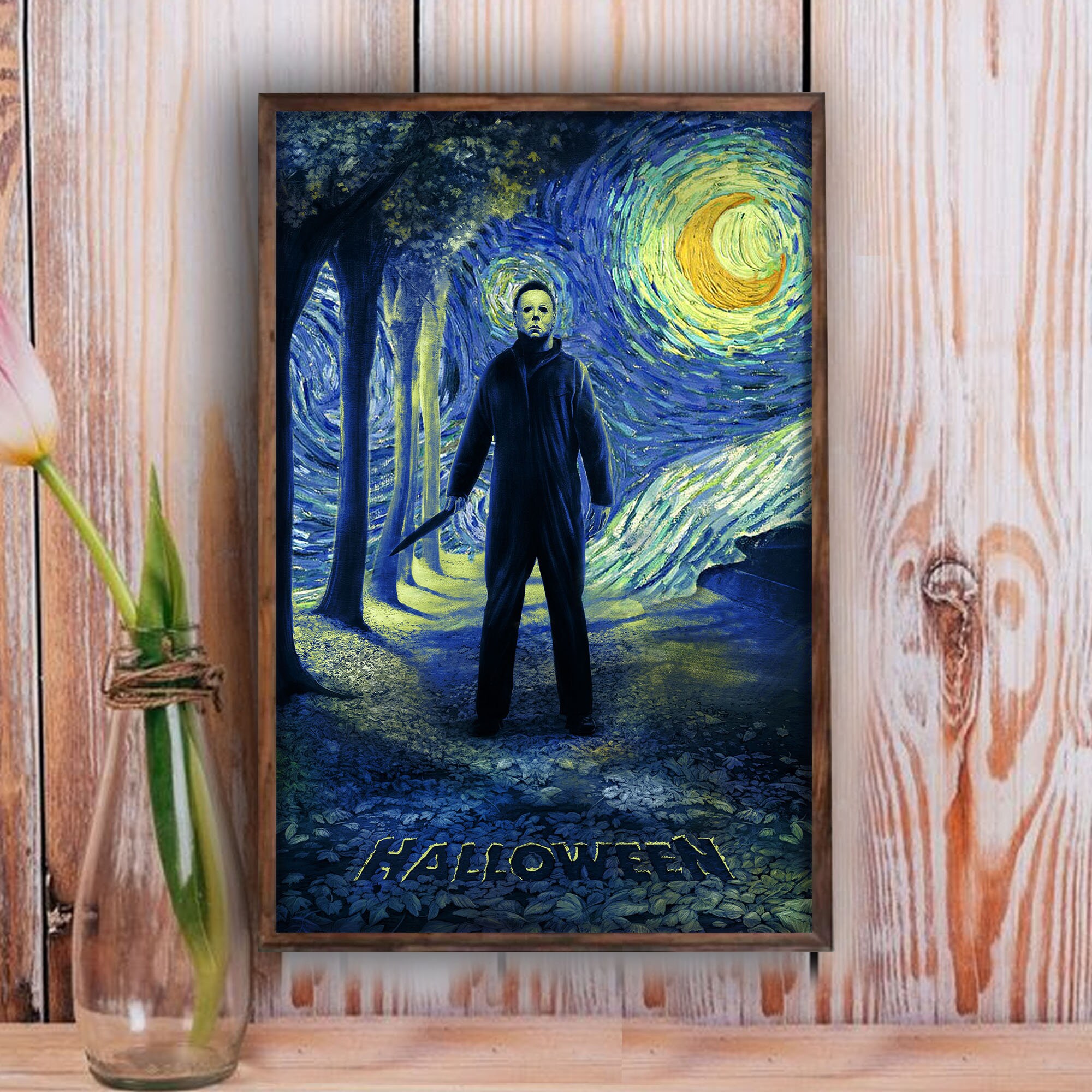 Horror Character Starry Night Van Gogh Lovers Poster 12x18 - Etsy Australia