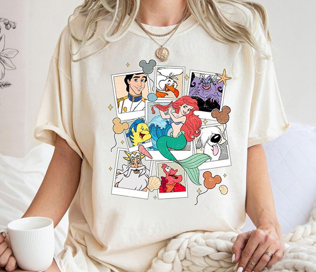 Vintage 90s Little Mermaid Polaroid Shirt, Atlantica Little Mermaid ...