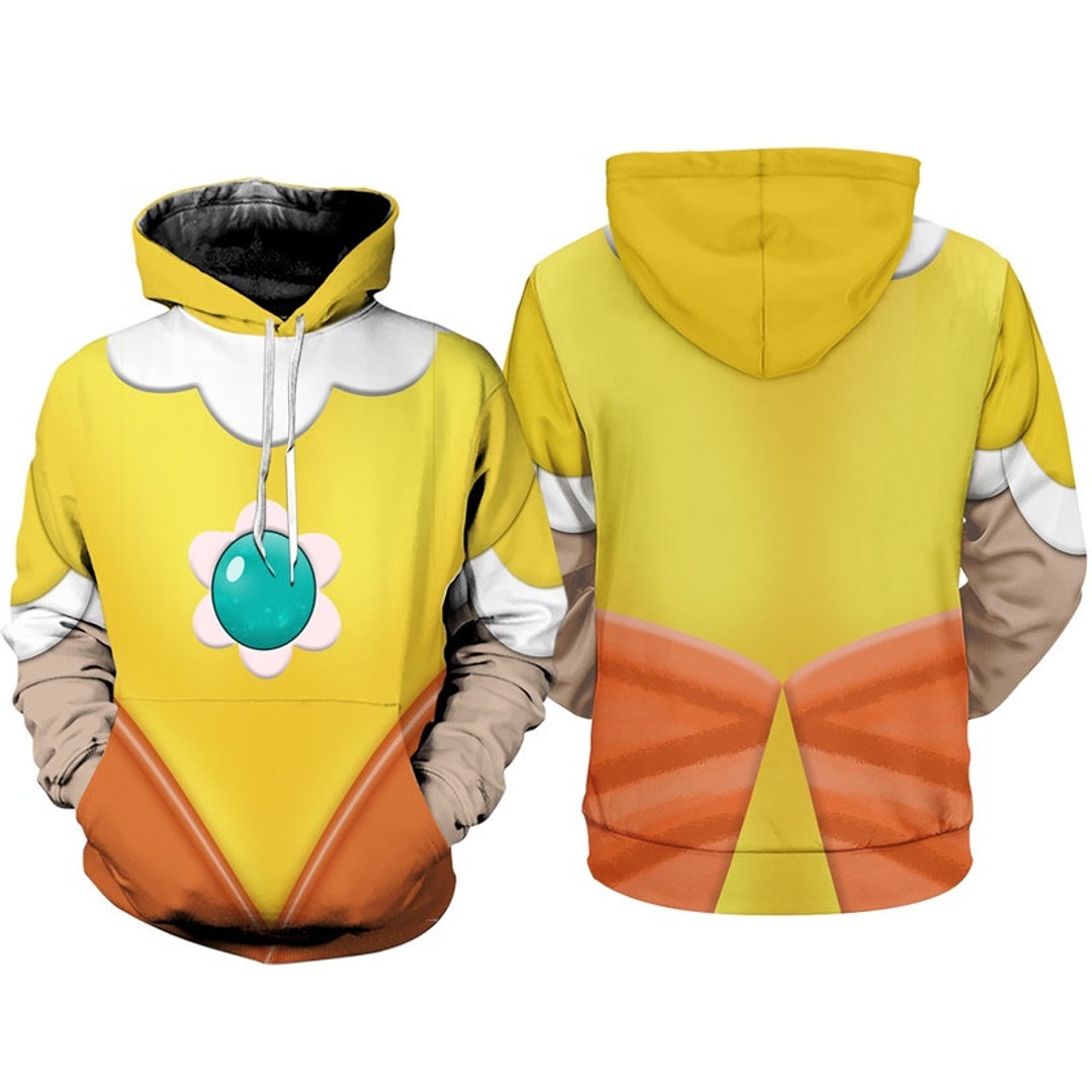 Princess Daisy Suit Full Over Print 3D Hoodie, Super Mario Princess ...