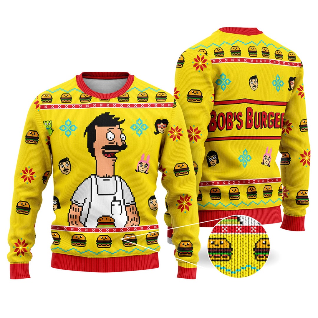 Bob's Burgers Ugly Sweater, Bob's Burgers Ugly Christmas Sweatshirt ...