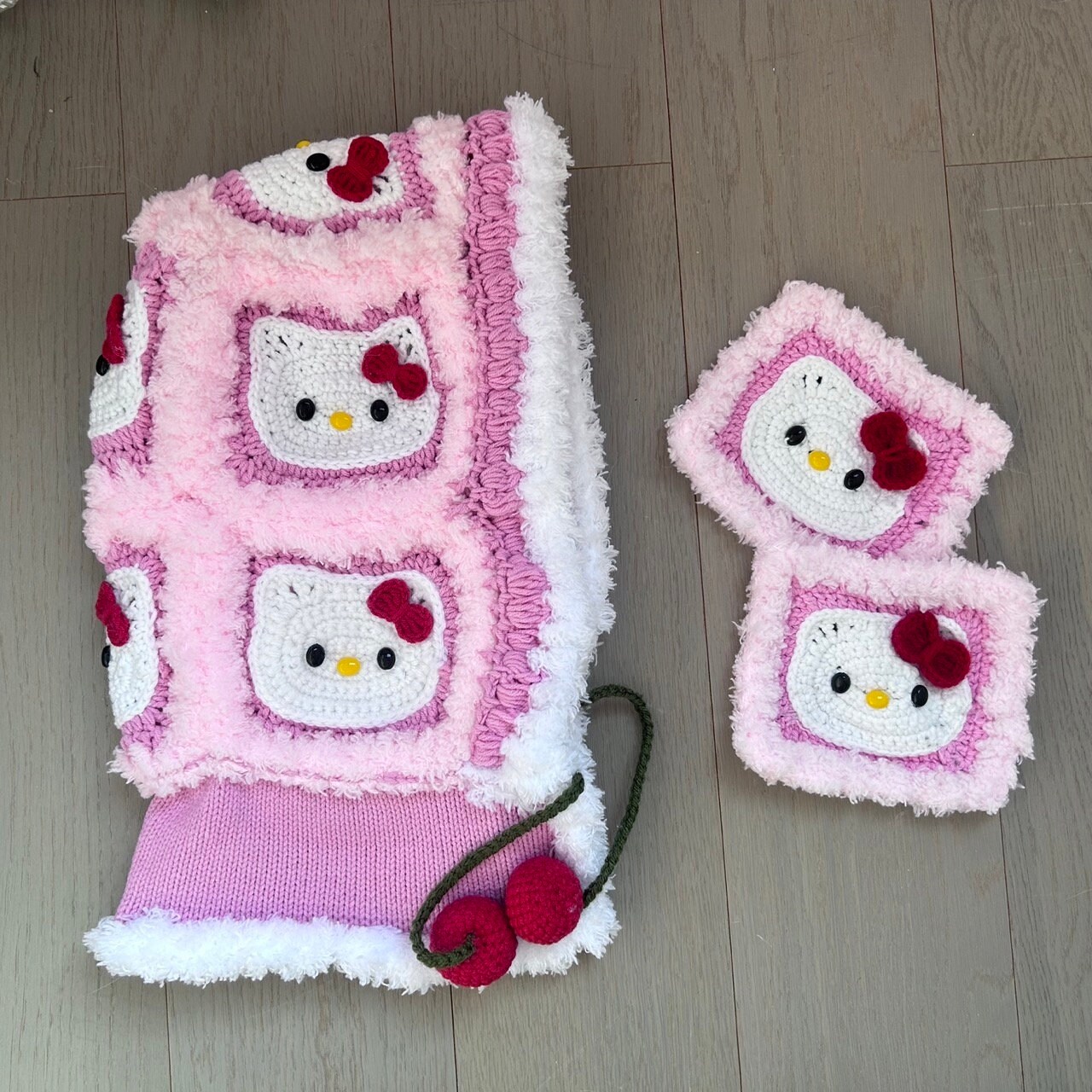 Balaclava Hat With Hello Kitty Granny Square - Etsy