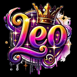 LEO Digital Design, ZODIAC, Digital, Astrology, Horoscope, Lion Symbol ...