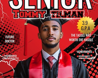 2025 Graduation Magazine Cover | Set of 4 Editable Canva Templates ...