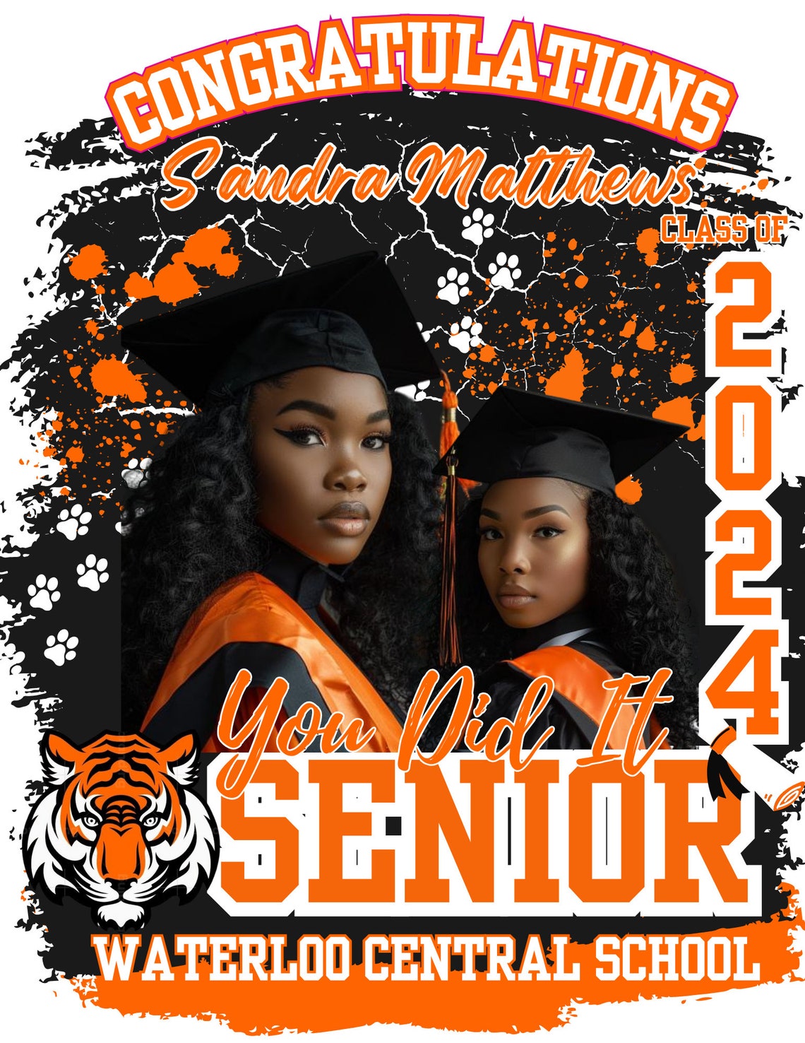 Canva Editable Graduation Senior Design Template, Class of 2024 ...