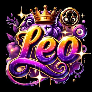 LEO Digital Design, ZODIAC, Digital, Astrology, Horoscope, Lion Symbol ...