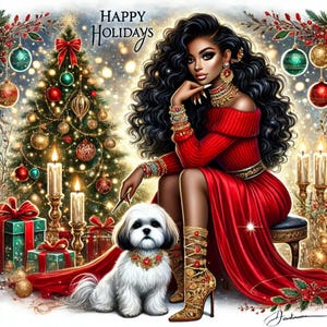 Happy Holidays PNG Bundle - Christmas Clipart, Festive Digital Designs ...