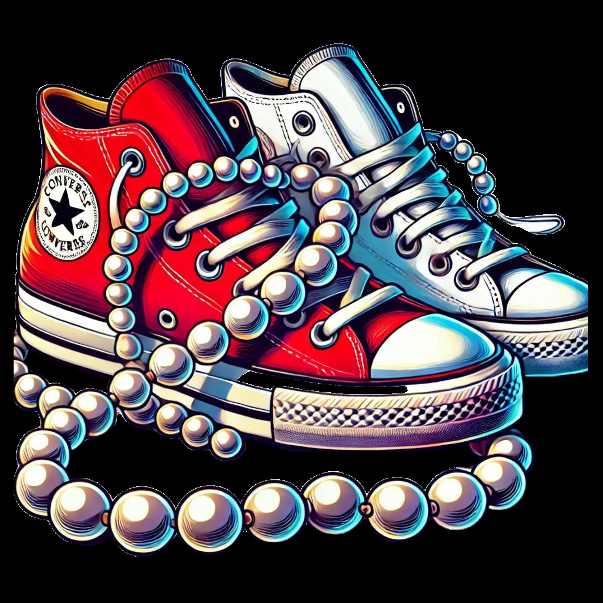 Red and White Chucks Pngs - Etsy