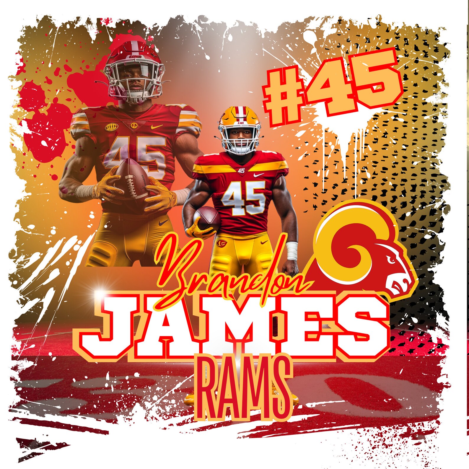 Canva Football Template Bundle 4 - Editable Sports Graphics, Custom ...