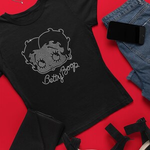 Classic Betty Boop Rhinestone T-shirt, Betty Boop, T-shirt, Rhinestone ...
