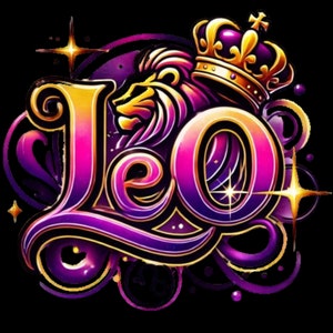 LEO Digital Design, ZODIAC, Digital, Astrology, Horoscope, Lion Symbol ...