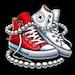 Red and White Chucks Pngs - Etsy
