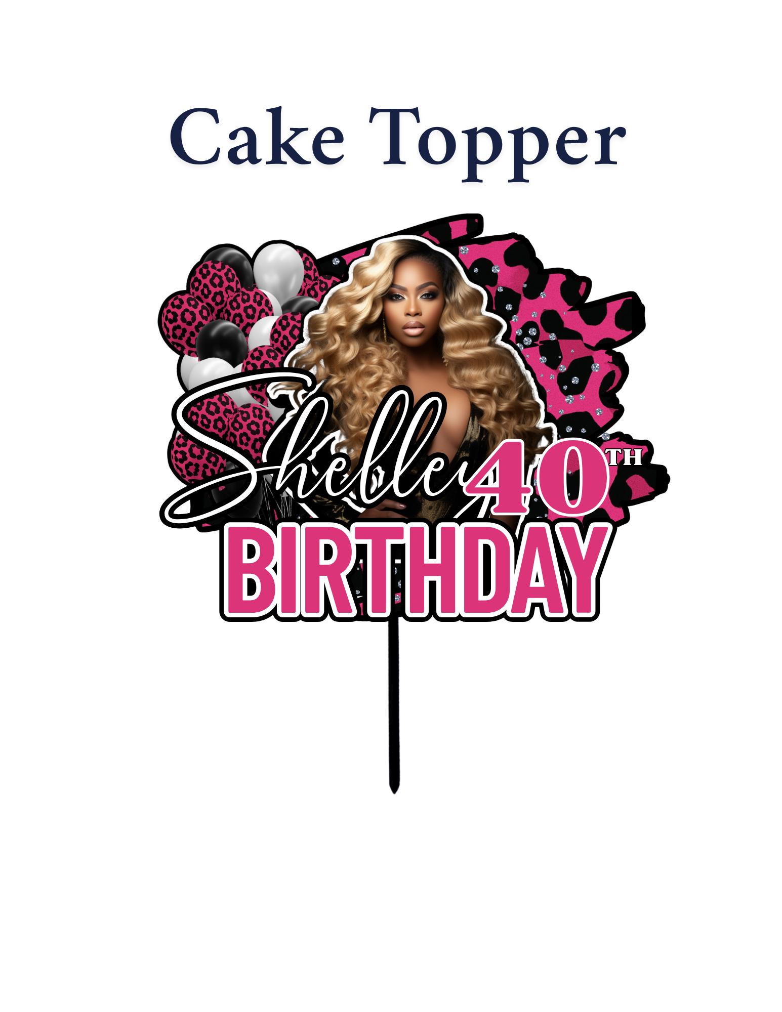 Editable Pink Leopard Birthday Party Bucket Set | 40th Birthday ...