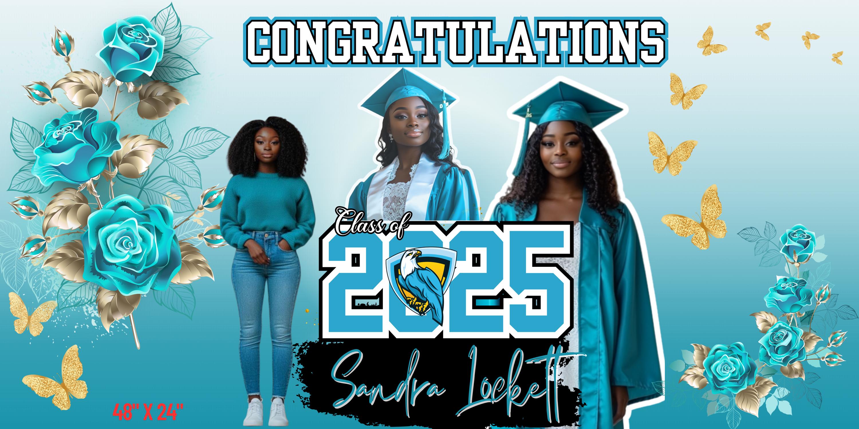 Editable Graduation Banner Template | 48x24 & 72x36 Canva Banner ...