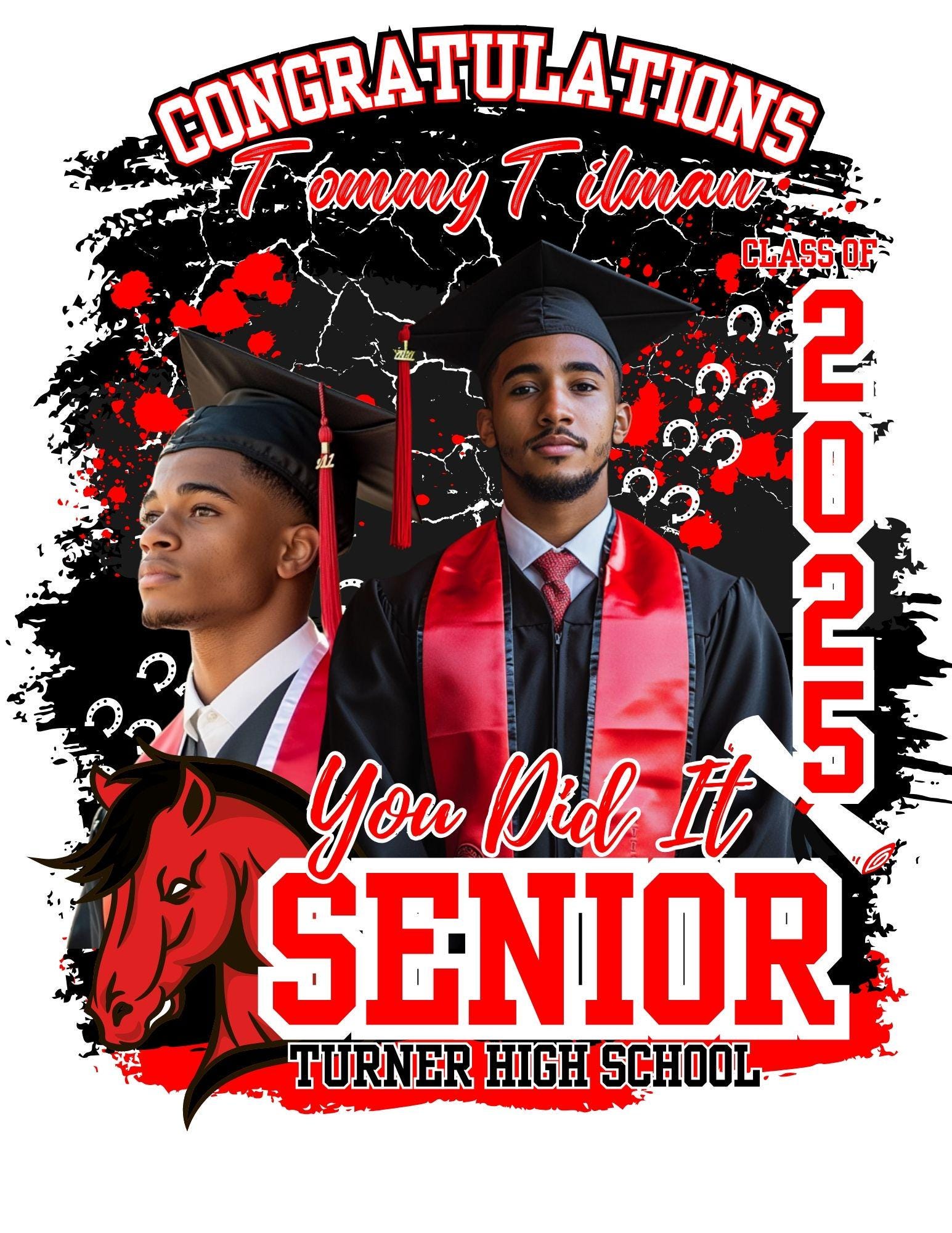 Canva Graduation T-shirt Template | Editable Senior Class Shirt | DIY ...