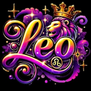 LEO Digital Design, ZODIAC, Digital, Astrology, Horoscope, Lion Symbol ...