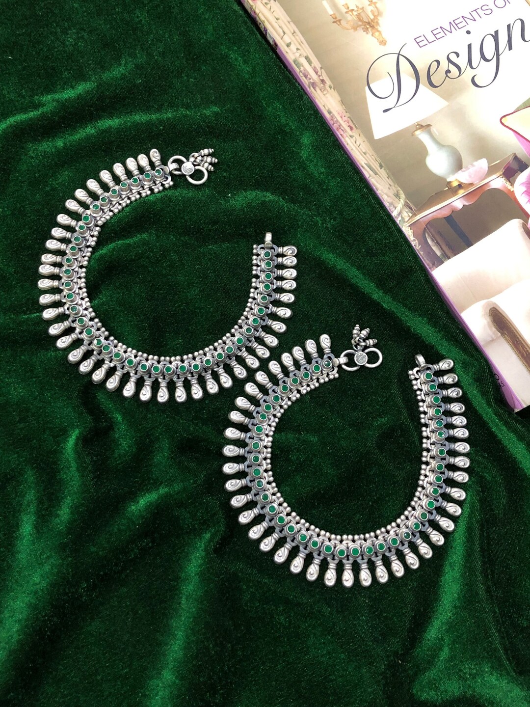 Antique Traditional Rajasthani Anklet in 92.5 Sterling Silver - Etsy