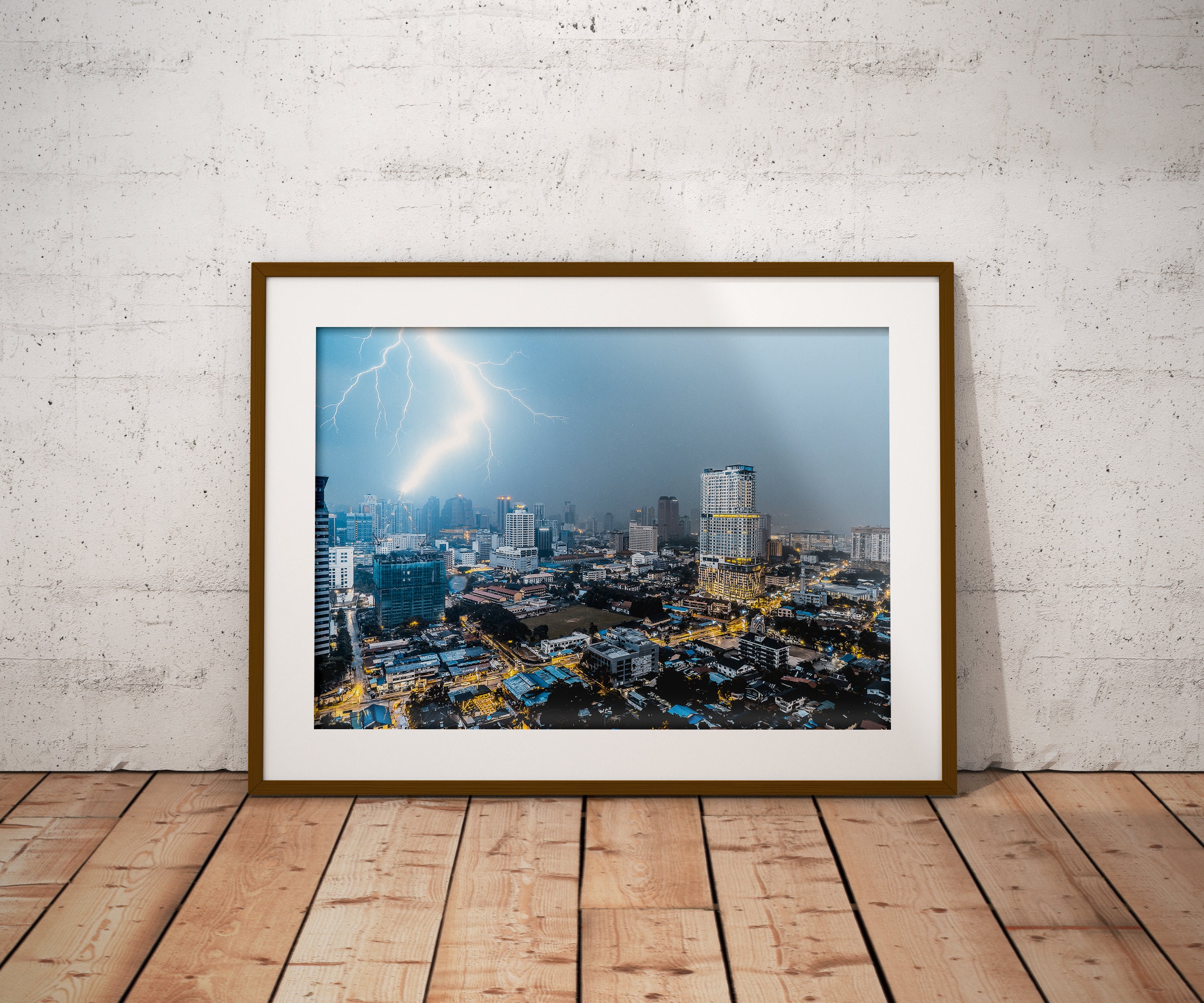 Lightning Strike Print, City Print DIGITAL PRINTS Horizontal - Etsy