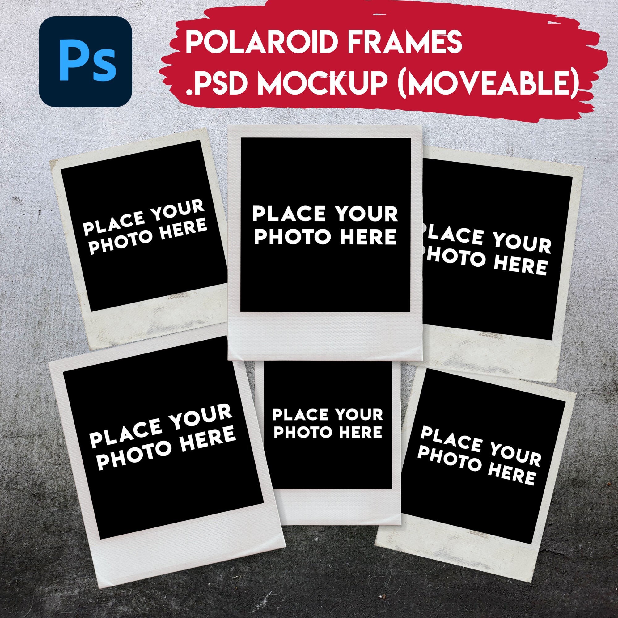 Polaroid Template Psd